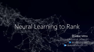 Neural Learning to Rank | PPTX