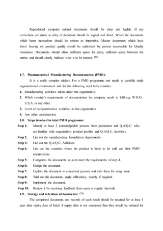 Pharmaceutical documentation | DOCX
