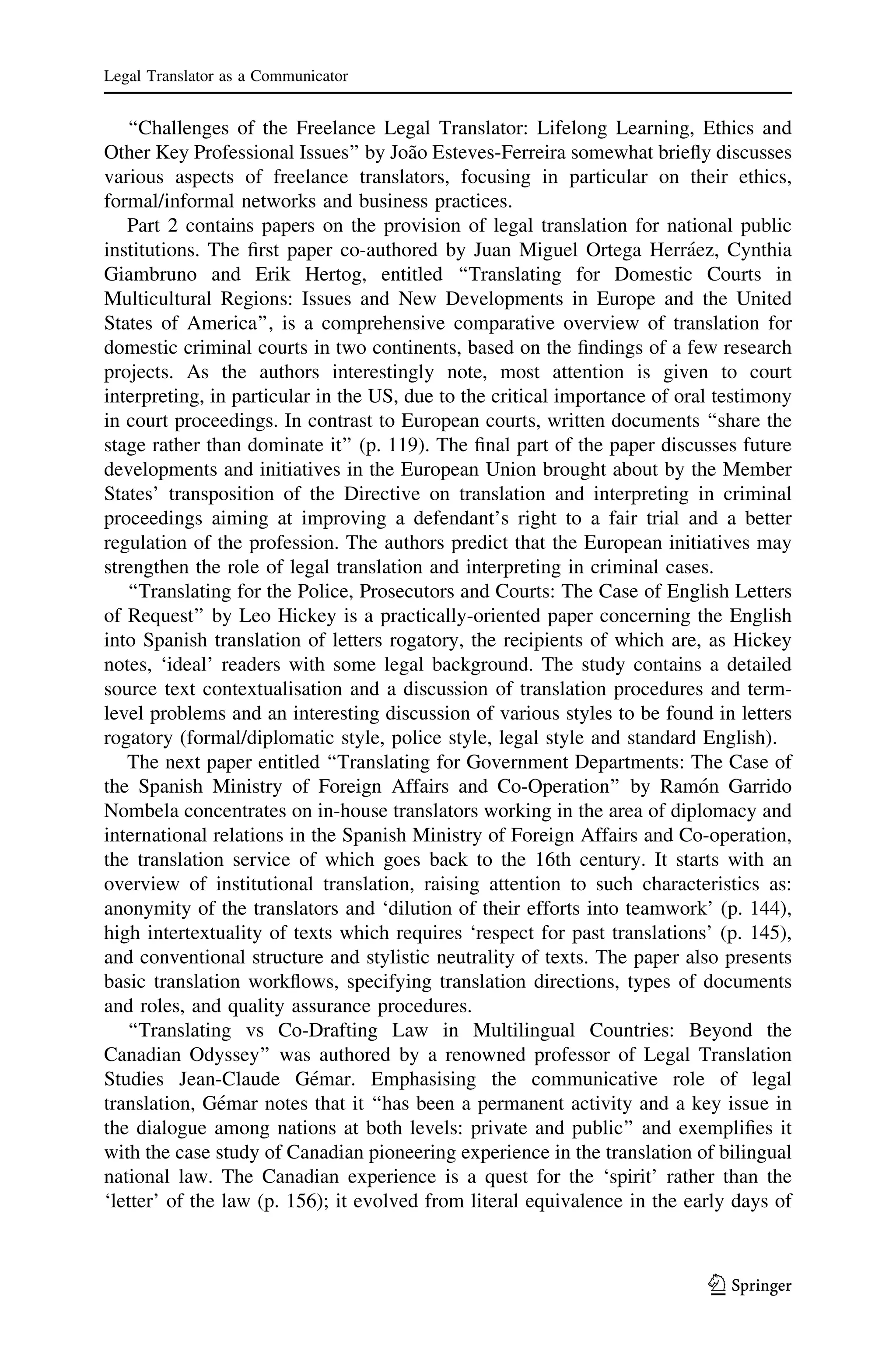 Legal translator as a communicator. A review of Borja Albi and Prieto ...