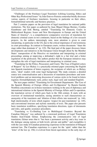 Legal translator as a communicator. A review of Borja Albi and Prieto ...