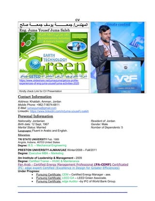 Ltr CV consulting sales manager with belimo-usa_ by eng. juma yousef ...