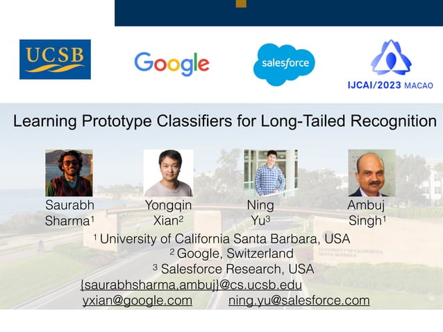 Learning Prototype Classifiers for Long-Tailed Recognition | PPT