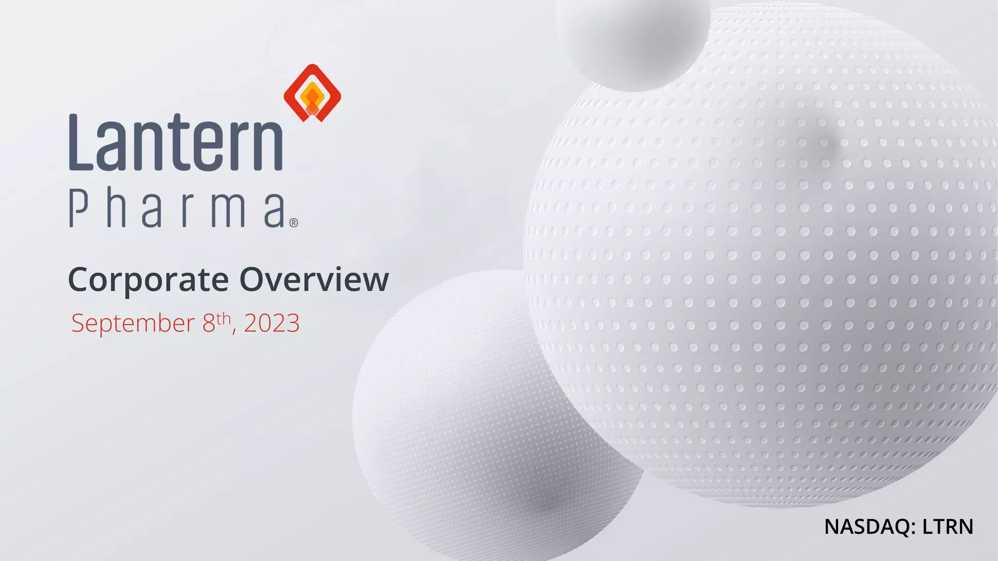 Lantern Pharma September 8, 2023 | PPT