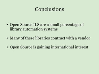 LTR: Open Source Integrated Library Systems | PPT