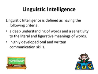Lts linguistic itelligence | PPTX