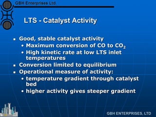 (LTS) Low Temperature Shift Catalyst - Comprehensive Overview | PDF