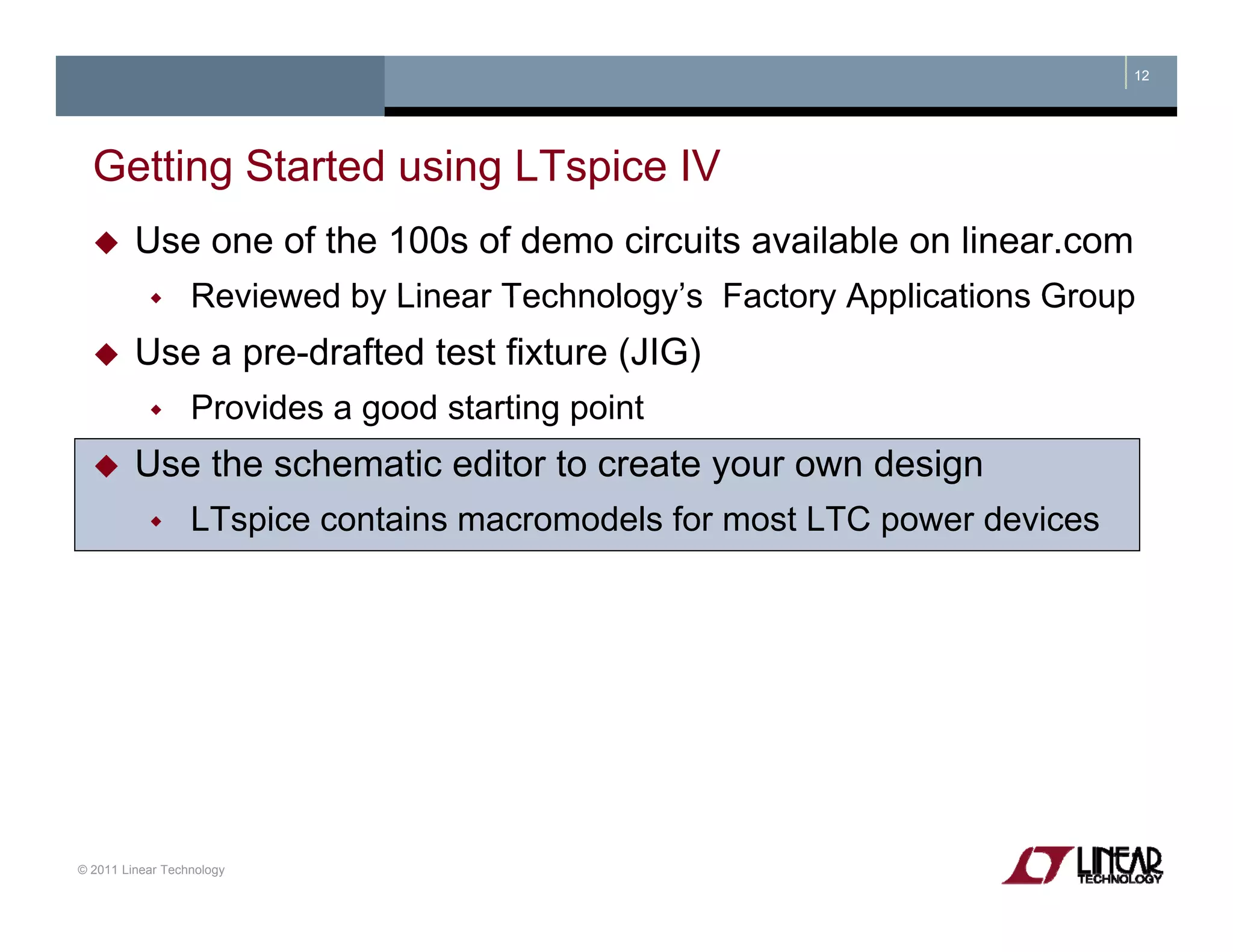 LTspice getting started guide [2011] | PDF