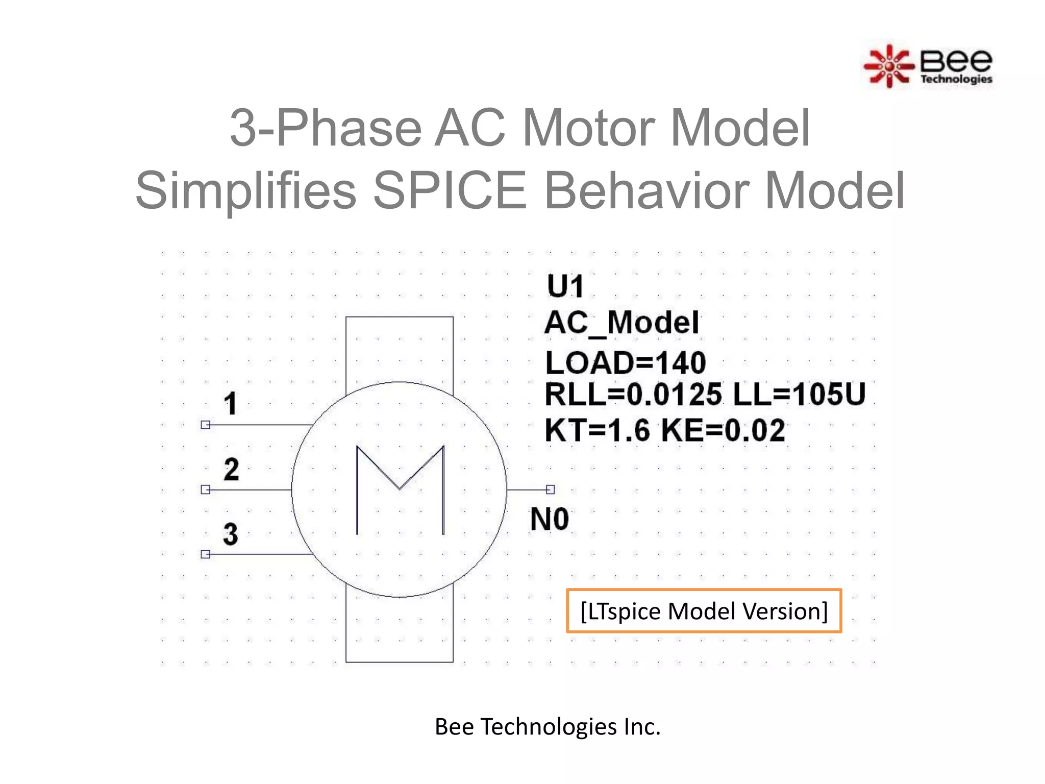 LTspice Symbol of 3 Phase AC Motor Model | PPTX