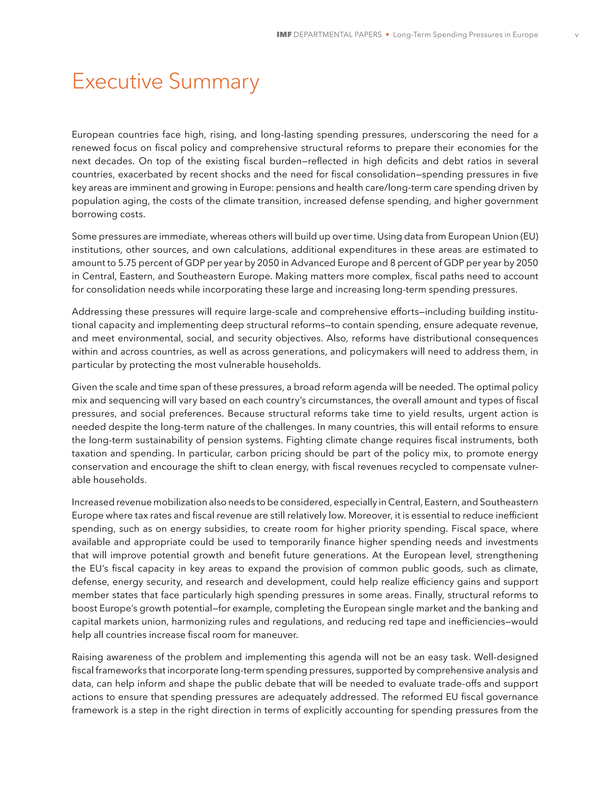 Έκθεση ΔΝΤ «Long-Term Spending Pressures in Europe» | PDF