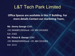 L&T Tech Park Kochi | PPT