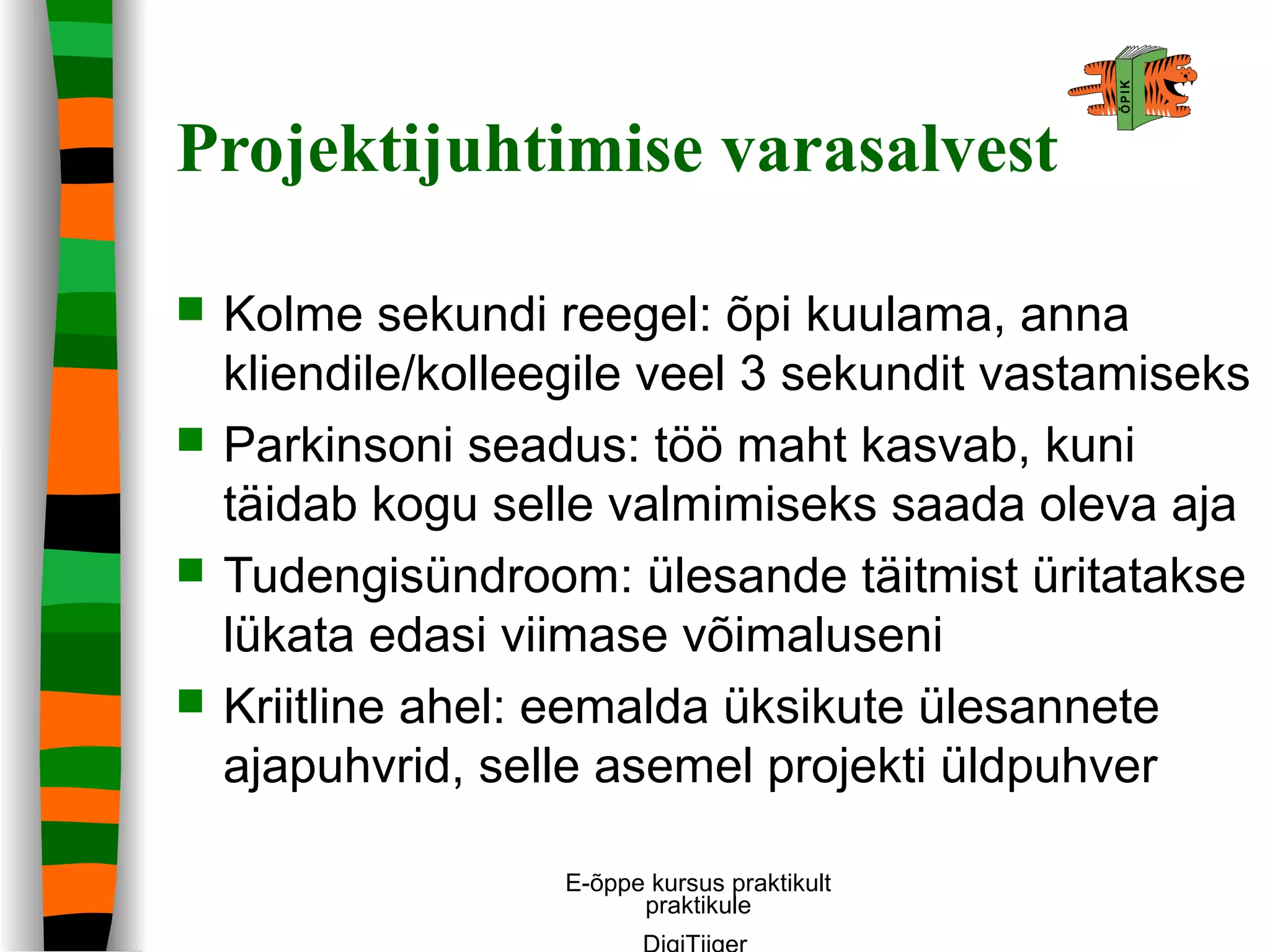 Projektijuhtimine | PPT