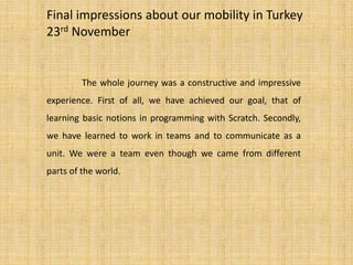 LTT mobility in Turkey 2018 US ICT Erasmus Plus project | PPT
