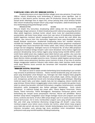 bahan siaran Televisi Ltv | PDF
