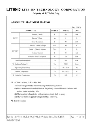 Original Opto PC816 EL816 LTV816 LTV-816 816C 816 DIP-4 New | PDF