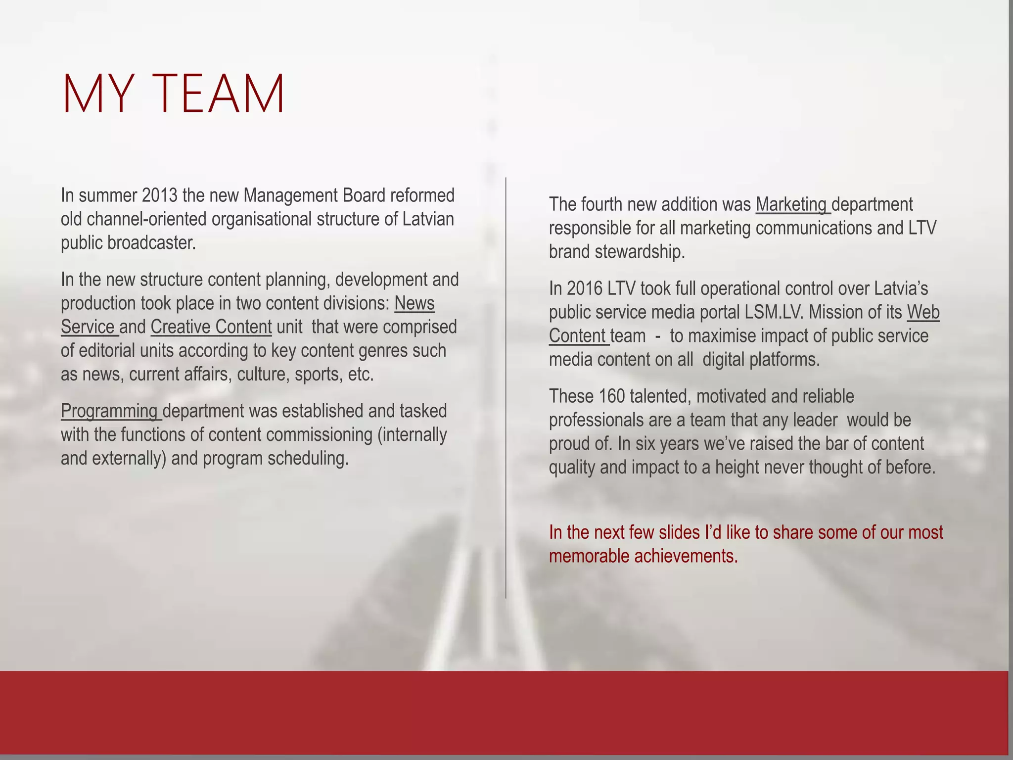 LTV Success Milestones 2013-2018 | PPT