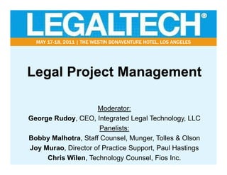 Legal Project Management | PPT