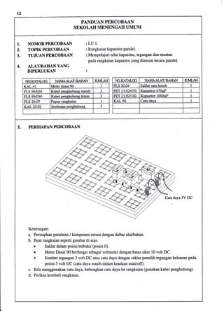 Lu 1 rangkaian kapasitor pararel | PDF