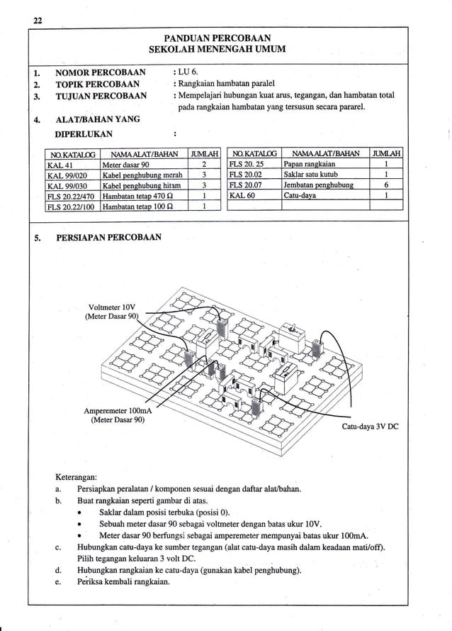 Lu 6 rangkaian hambatan paralel | PDF