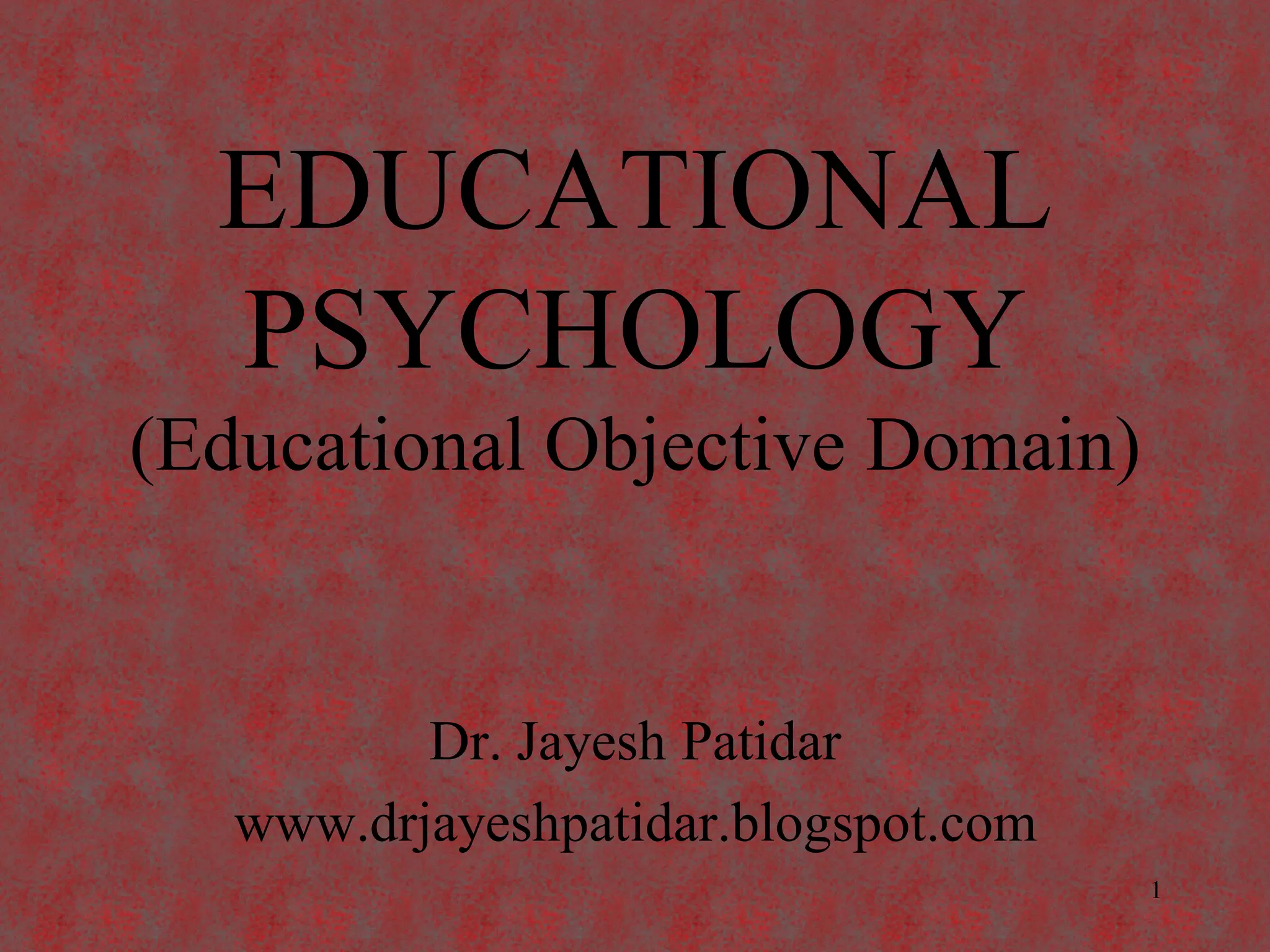 Educational objective domains | PDF