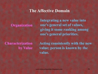 Educational objective domains | PPT