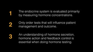 Principles of Hormone Testing | PDF