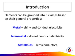 Classification of Elements | PPTX