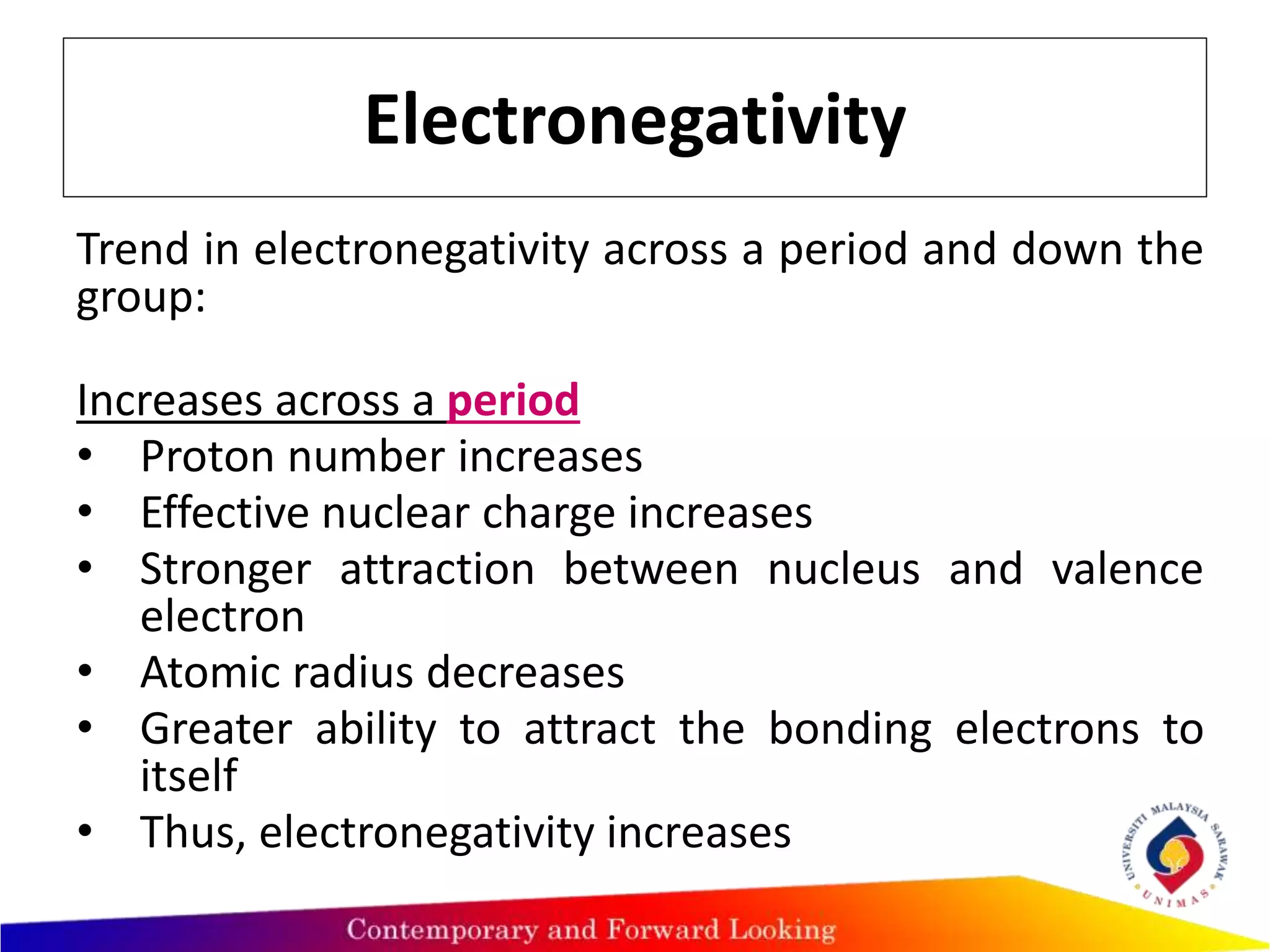 Trends of periodic atomic properties | PPTX
