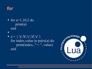 Lua by Ong Hean Kuan | PPT