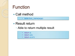 Lua Study Share | PPTX