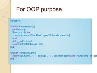 Lua Study Share | PPTX