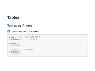 Lua introduction | PDF