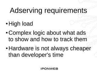 Lua as a business logic language in high load application | PPT