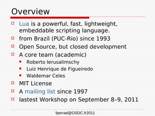 Lua and its Ecosystem | PDF