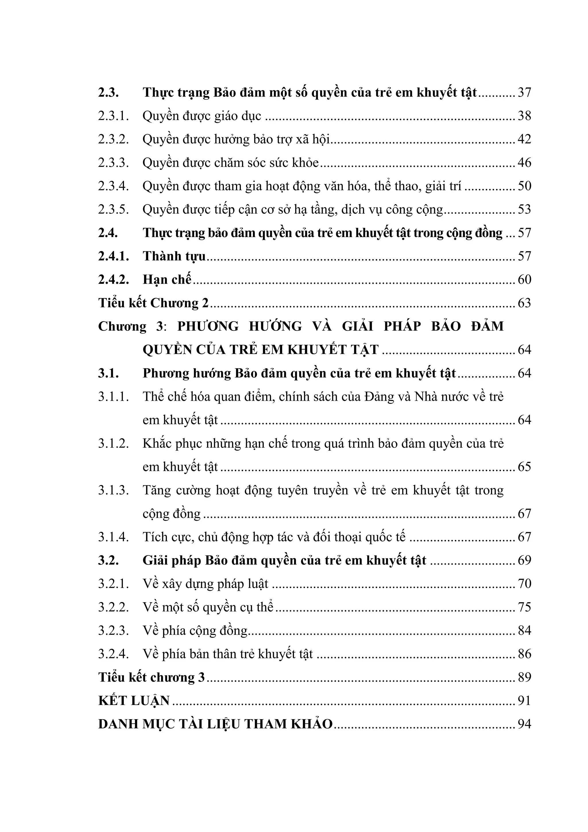 Luận văn: Bảo đảm quyền của trẻ em khuyết tật ở Việt Nam, HAY | PDF