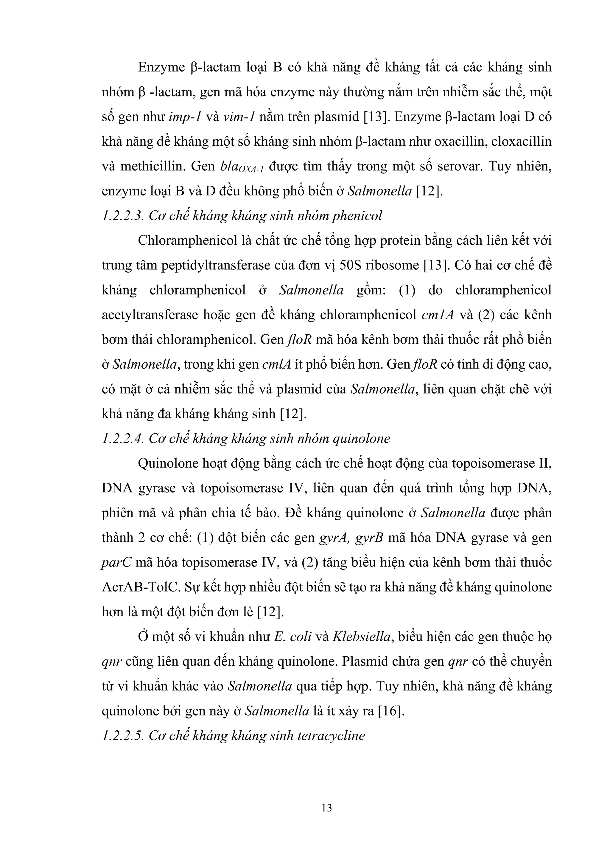 Đặc điểm kháng kháng sinh ở các chủng salmonella đa kháng, HAY | PDF