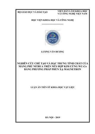 Đặc trưng tính chất của màng phủ nitrua trên nền hợp kim cứng WC-Co | PDF