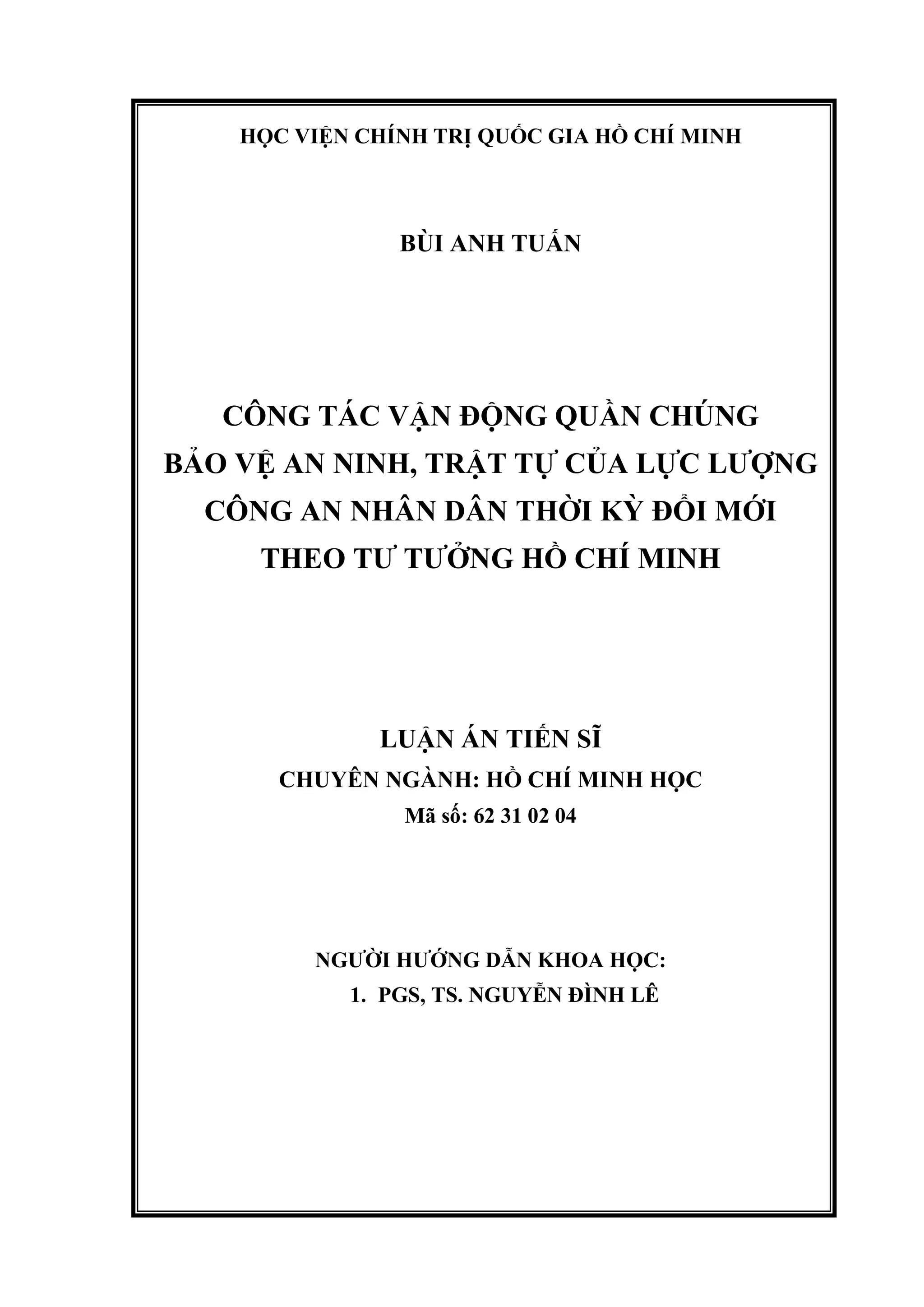Vận động quần chúng bảo vệ an ninh, trật tự của lực lượng Công an | PDF