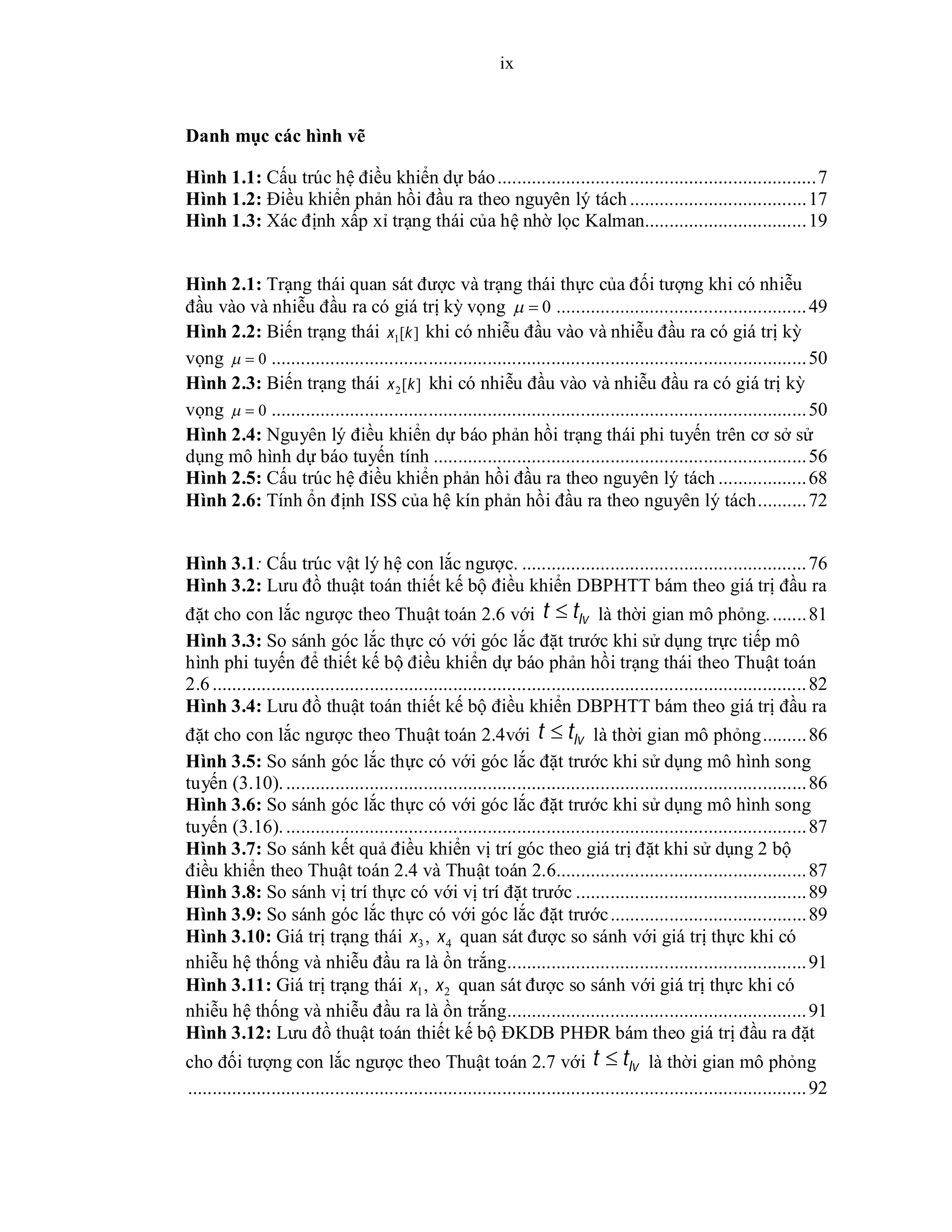 Luận án: Ứng dụng lọc Kalman trong điều khiển dự báo phi tuyến | PDF