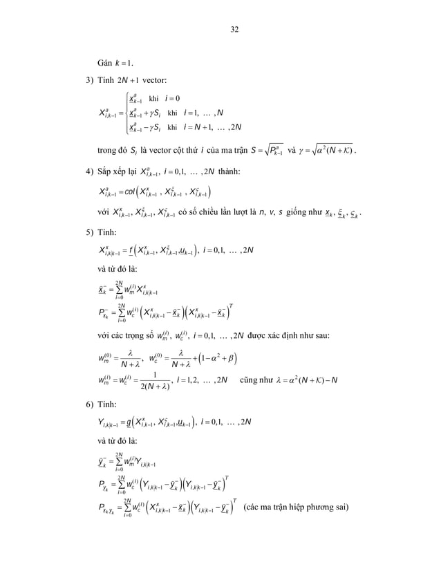 Luận án: Ứng dụng lọc Kalman trong điều khiển dự báo phi tuyến | PDF