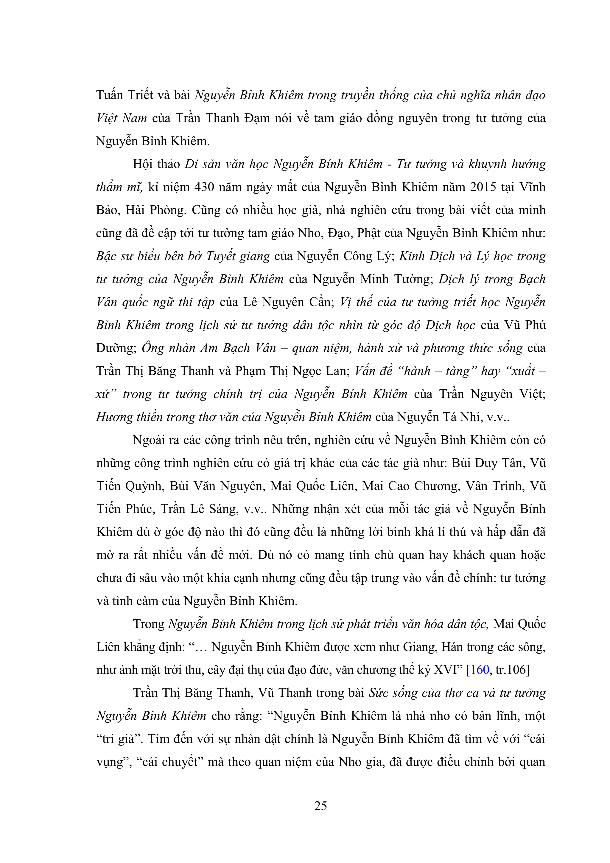 Luận án: Tư tưởng dung thông Nho, Phật, Đạo của Nguyễn Bỉnh Khiêm | PDF