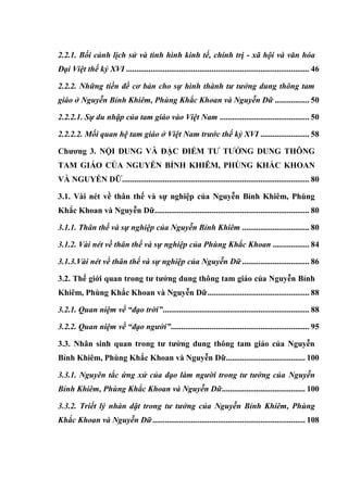 Luận án: Tư tưởng dung thông Nho, Phật, Đạo của Nguyễn Bỉnh Khiêm | PDF