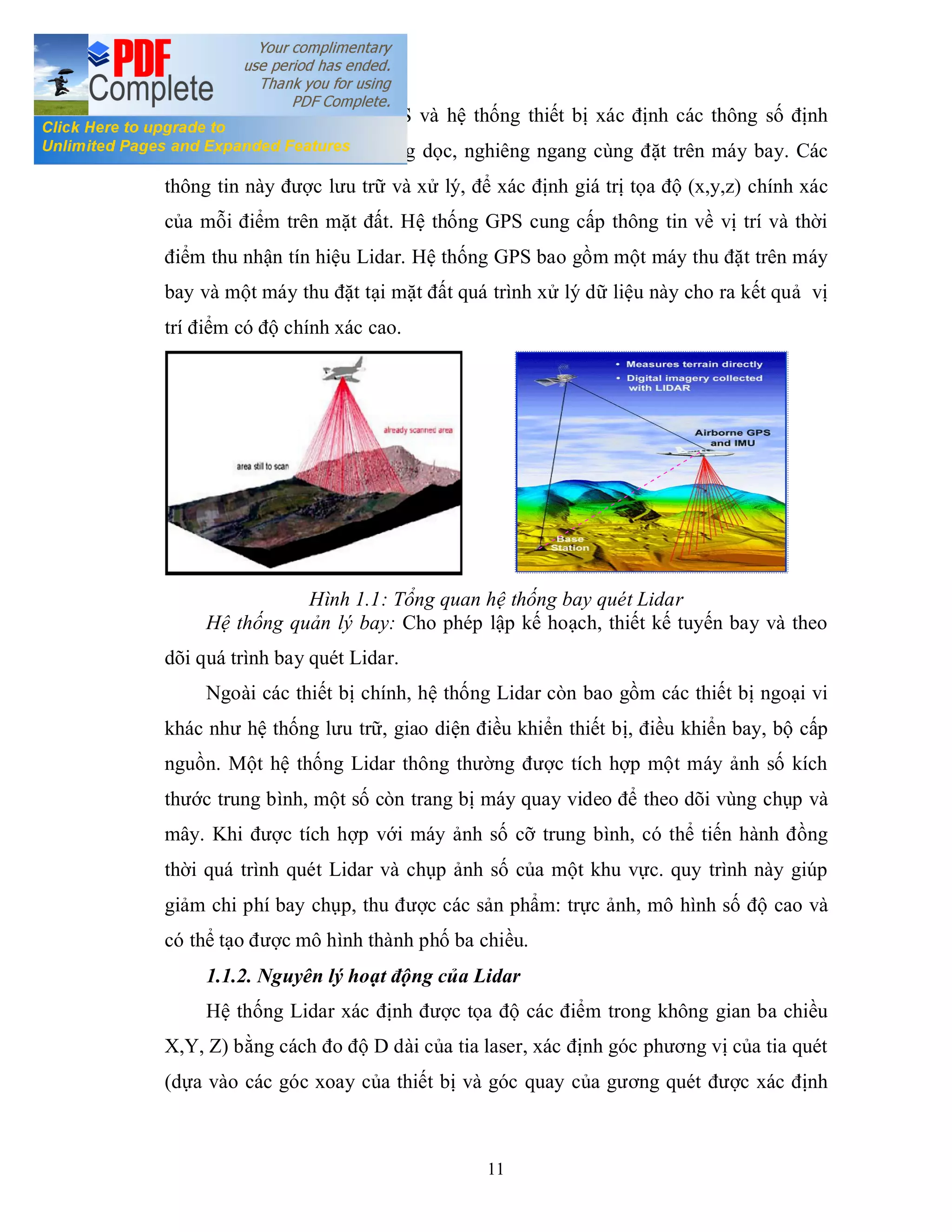 Đề tài: Ứng dụng công nghệ Lidar thành lập bản đồ 3D ở đô thị, 9đ | PDF