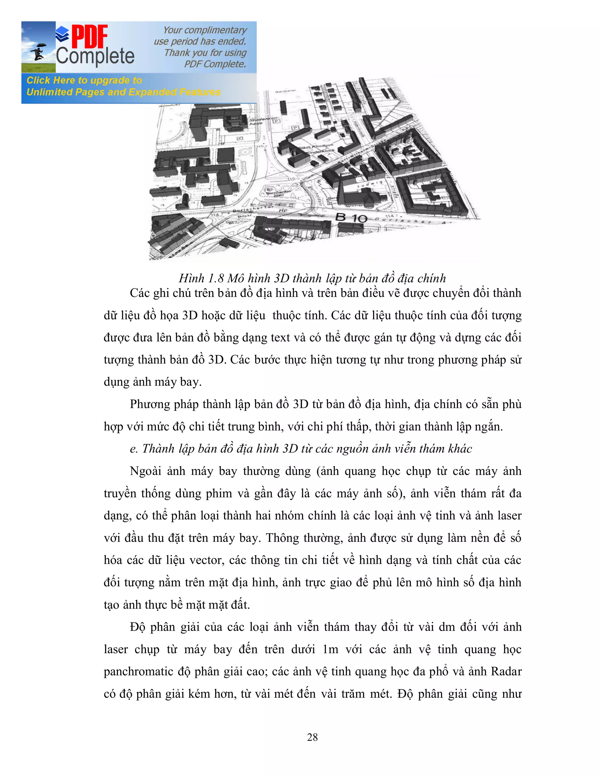 Đề tài: Ứng dụng công nghệ Lidar thành lập bản đồ 3D ở đô thị, 9đ | PDF