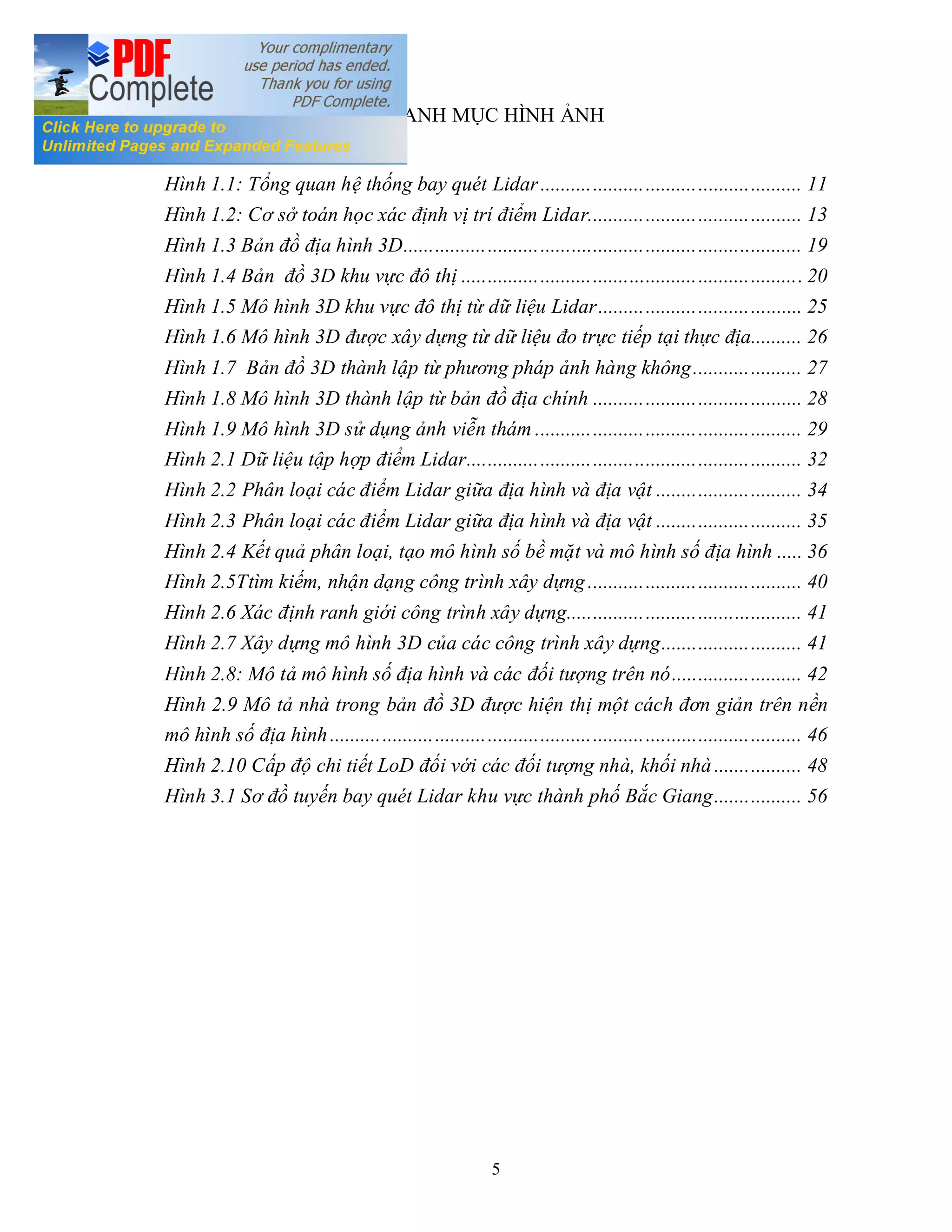 Đề tài: Ứng dụng công nghệ Lidar thành lập bản đồ 3D ở đô thị, 9đ | PDF