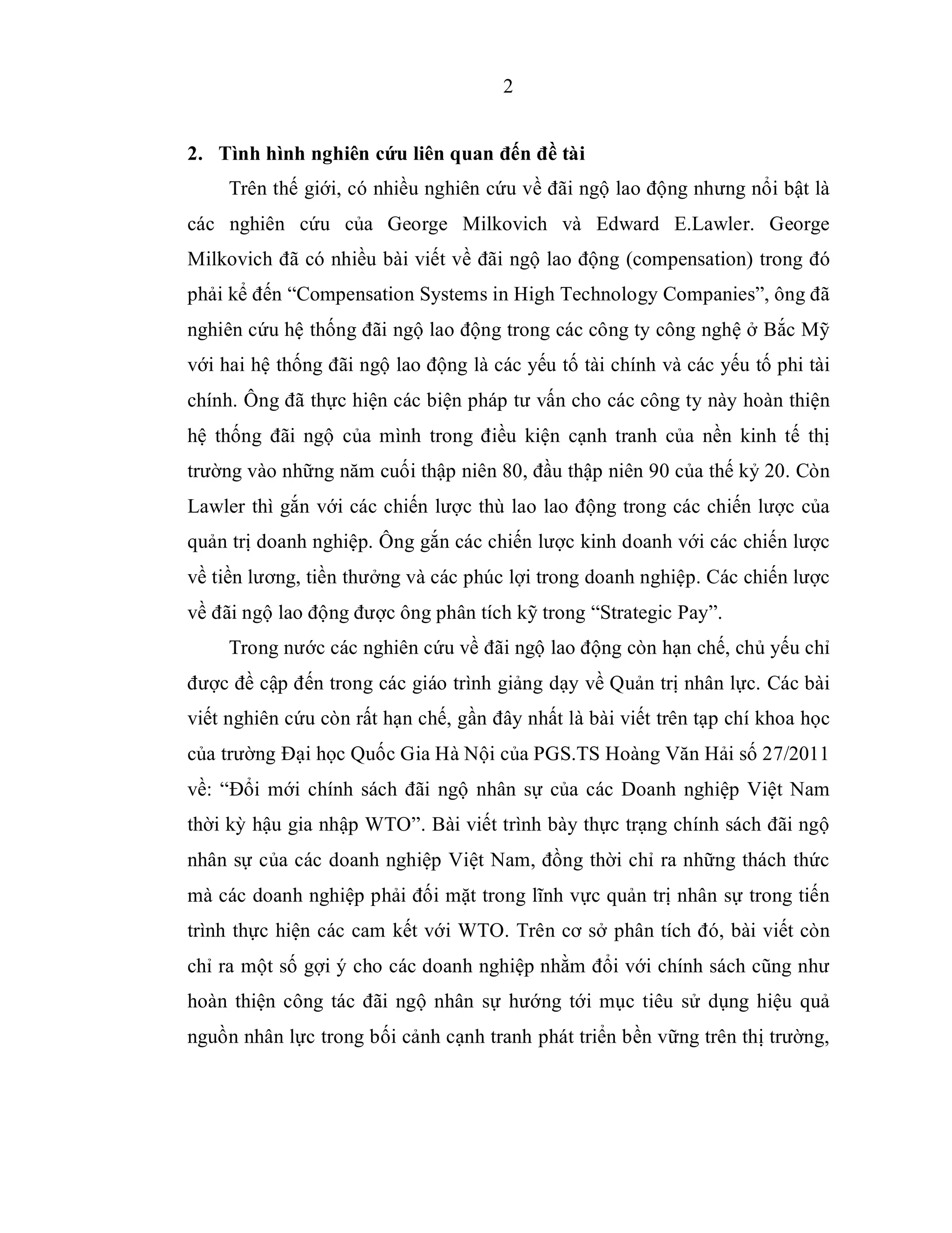 Luận văn: Đãi ngộ người lao động tại Công ty Thiết bị Việt, HAY | PDF