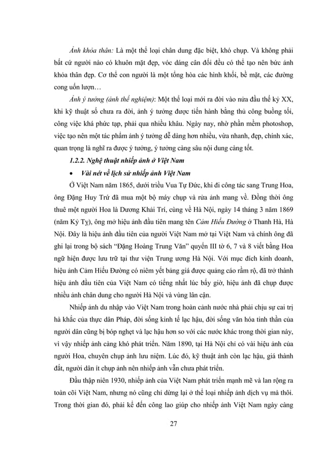 Cái đẹp trong nghệ thuật nhiếp ảnh ở Việt Nam từ năm 2000, 9đ | PDF