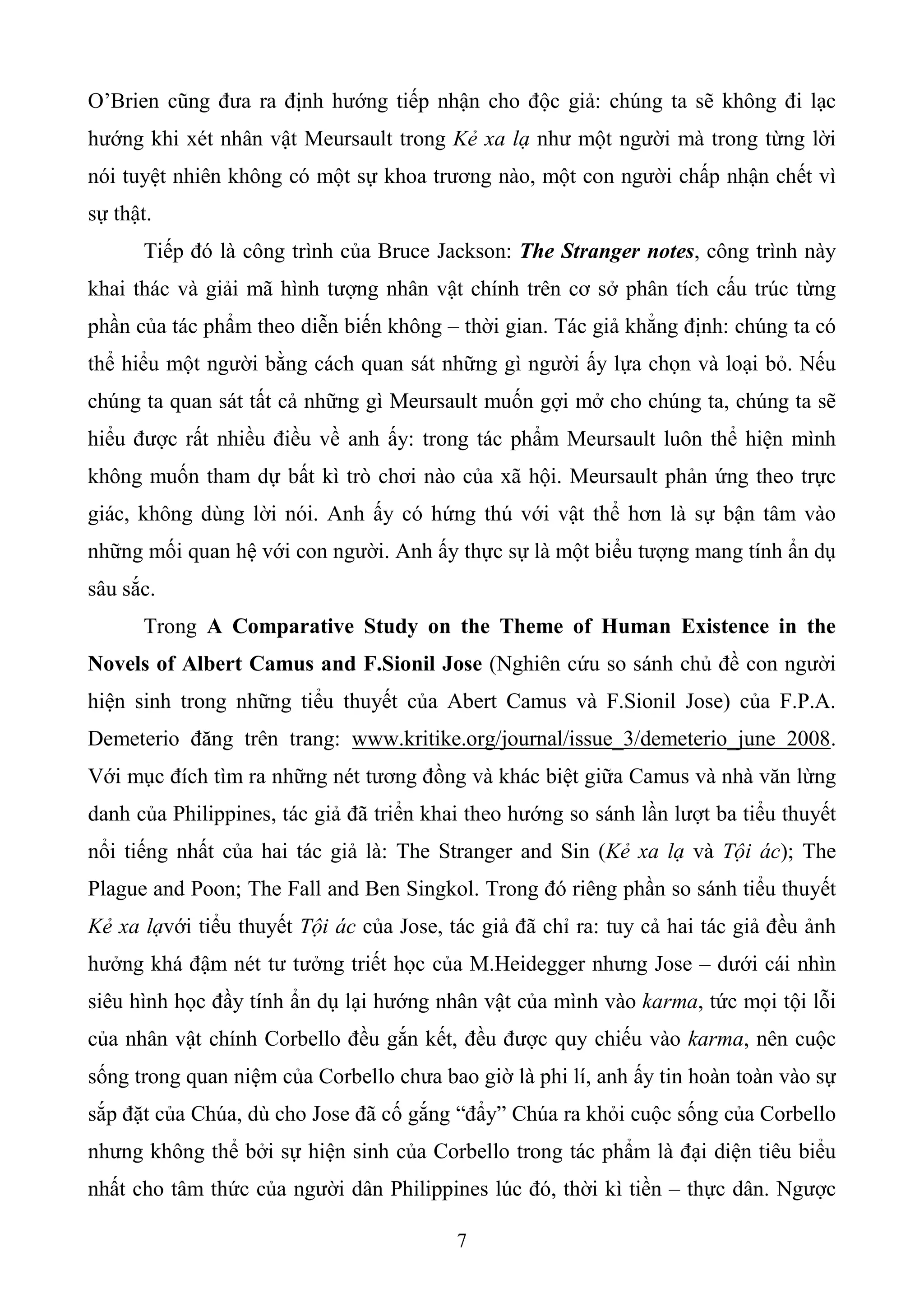 Cảm thức người xa lạ trong tiểu thuyết kẻ xa lạ của Albert Camus | PDF