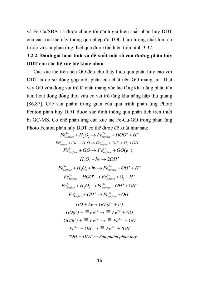 Luận án: Xử lý hiệu quả DDT bằng phương pháp quang xúc tác, HAY | PDF