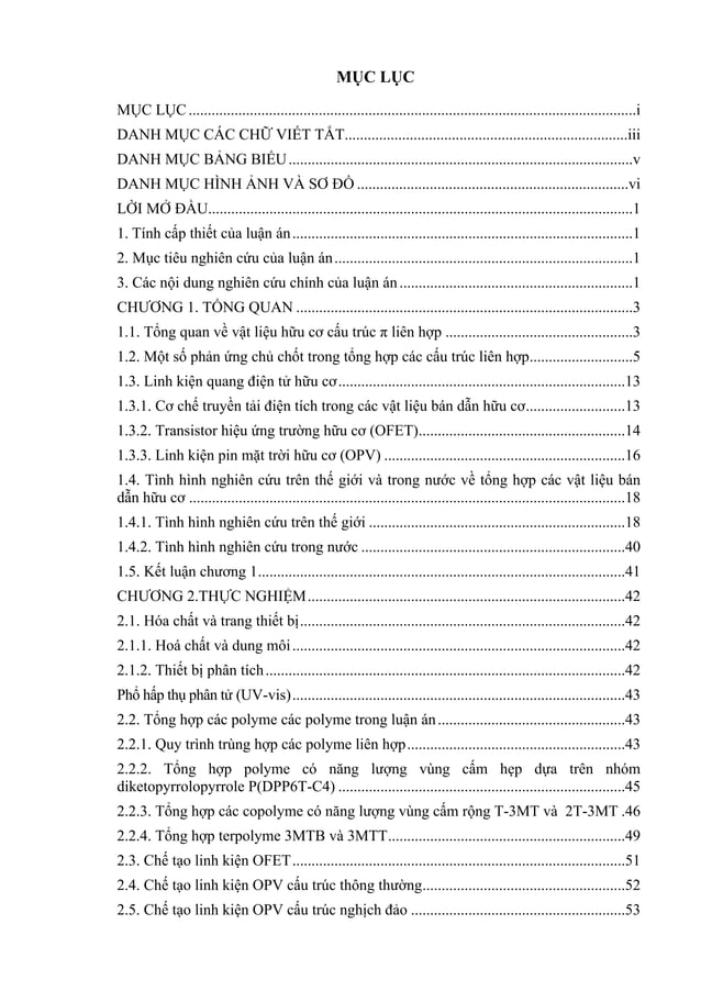 Nghiên cứu vật liệu bán dẫn hữu cơ ứng dụng trong quang điện tử - Gửi miễn phí qua zalo ...