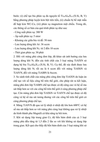 Tính chất của màng phủ nitrua trên nền hợp kim cứng WC-Co, HAY - Gửi ...